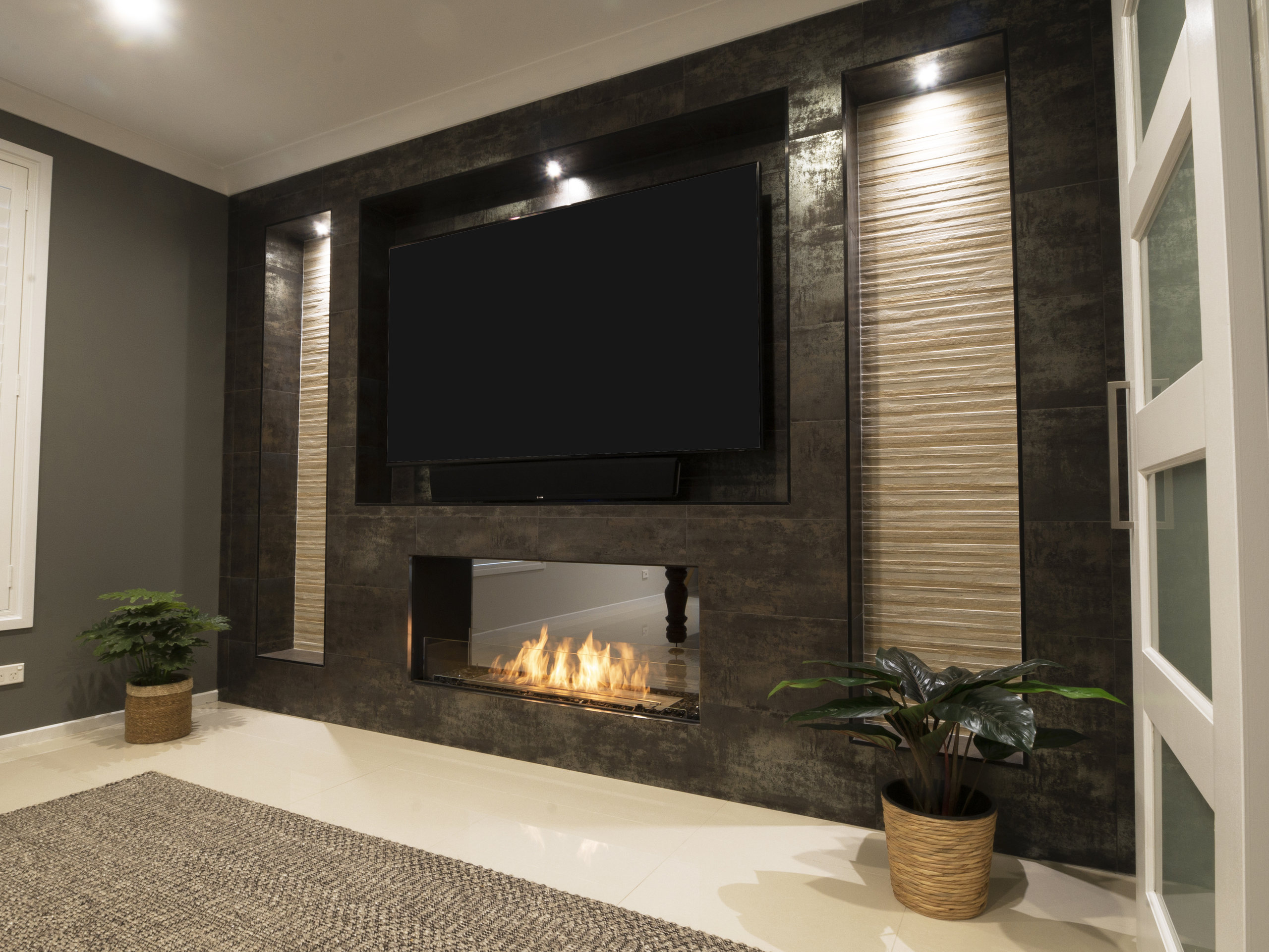 EcoSmart™ Flex 104DB Double-Sided Fireplace - Wall-Mounted Ethanol Fire - Transitional - Indoor ...