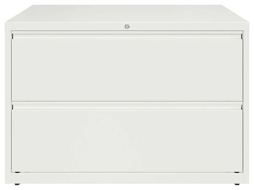 UrbanPro 42" 2-Drawer Modern Metal Lateral File Cabinet in White ...
