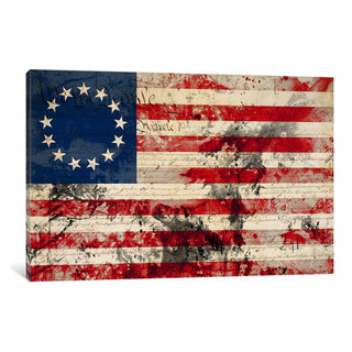 "USA "Betsy Ross" Flag with Constitution Background I" by iCanvas ...