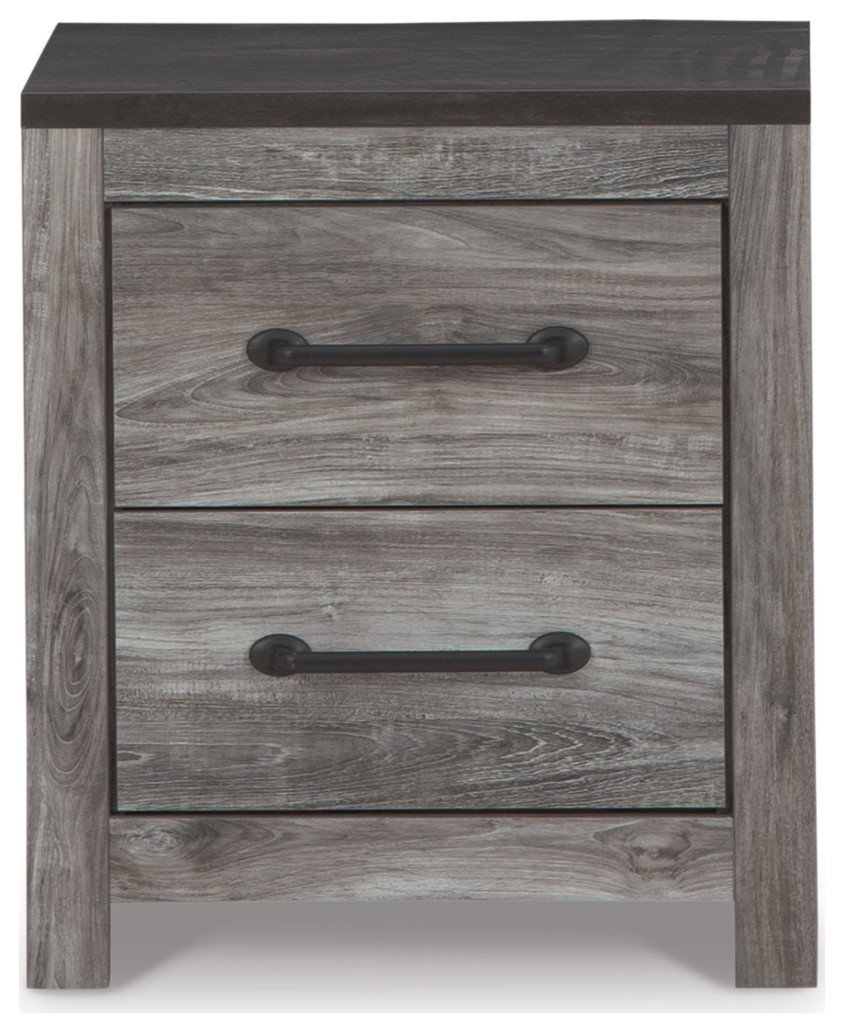 Bronyan Two Drawer Night Stand - Farmhouse - Nightstands And Bedside ...