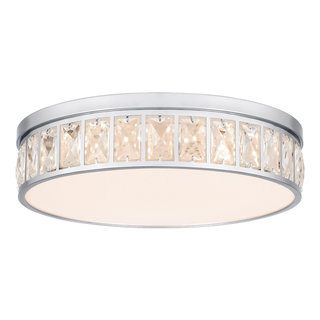 Gibson LED Flush Mount, Polished Chrome - Contemporary - Flush-mount ...
