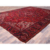 Dutch Tulip Red Semi Antique Hand Knotted Shiny Wool Oriental Rug 9'7 ...