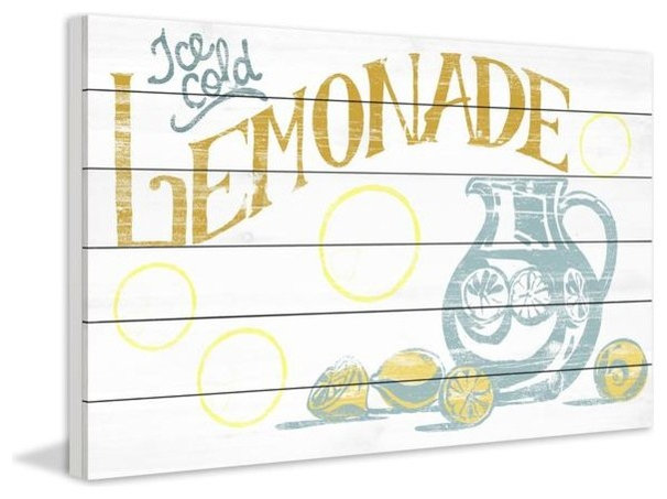 "Ice Cold Lemonade II" Painting Print on White Wood, 18"x12 ...
