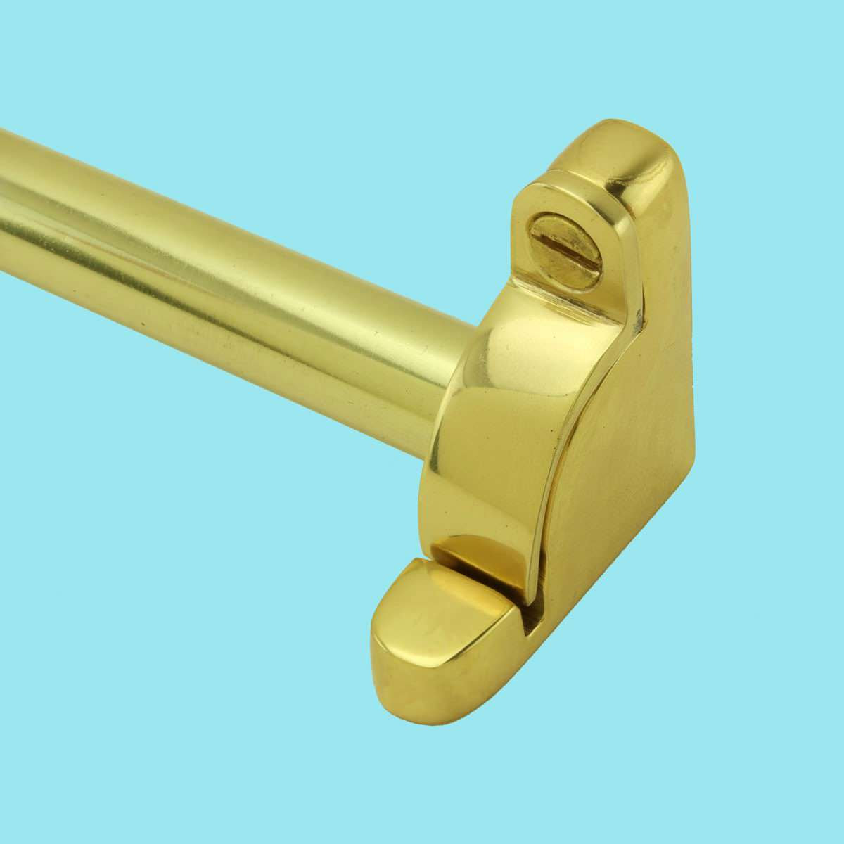 Bright Brass Stair Carpet Rod with Brackets 39 5/8 Inch, 1/2 Inch Dia ...