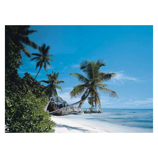 4009 La Dique Seychelles Wall Mural, 150"x106" - Tropical - Wallpaper ...