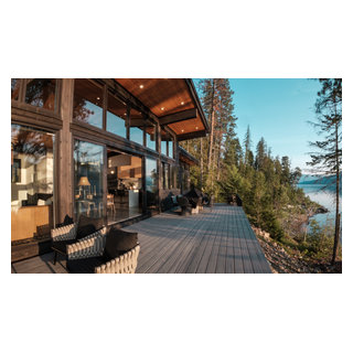 Custom Mid Century Mountain Modern Lake View Home Nelson - Midcentury ...