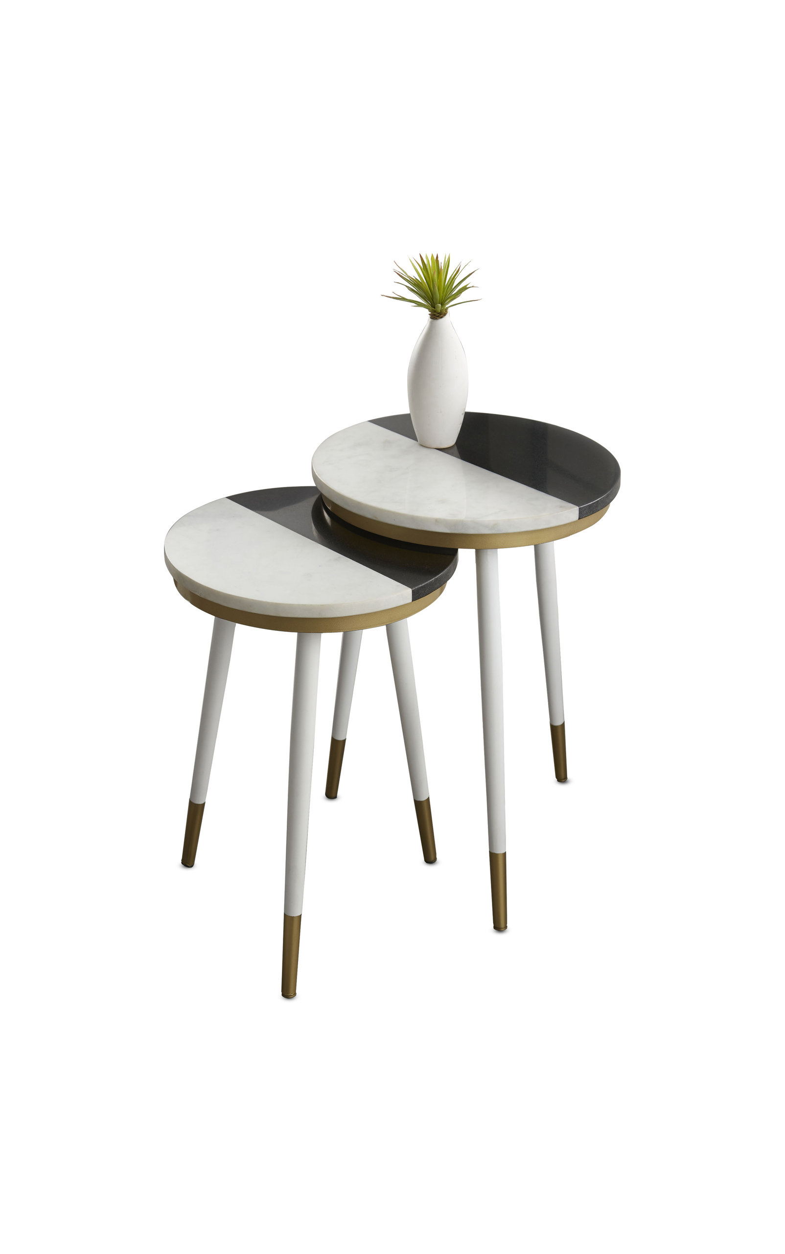Taj 2 pk Round Side Table - Midcentury - Side Tables And End Tables ...