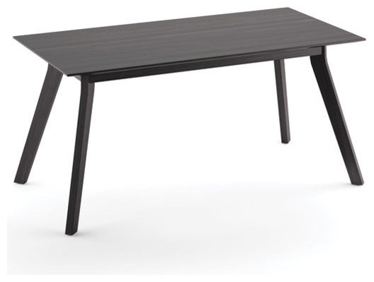 Standard Desk without Modesty Panel, Walnut, 29x71 - Midcentury - Desks ...