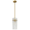 Eva 1 Light Crystal Glass Rod Mini Pendant Chandelier - Contemporary ...
