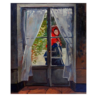 Monet "The Red Cape (Madame Monet)" Oil Painting, 20X24 - Traditional ...