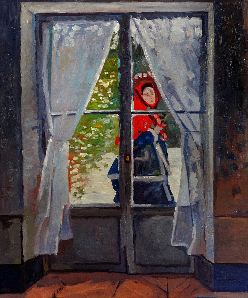 Monet "The Red Cape (Madame Monet)" Oil Painting, 20X24 - Traditional ...