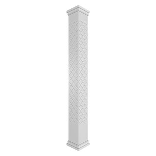 Craftsman Classic Square Non-Tapered Bondi Fretwork Column, 8"Wx8'H, 12 ...