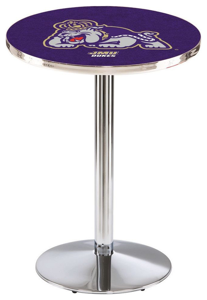Holland L214 James Madison University 42x28" Pub Table - Chrome ...