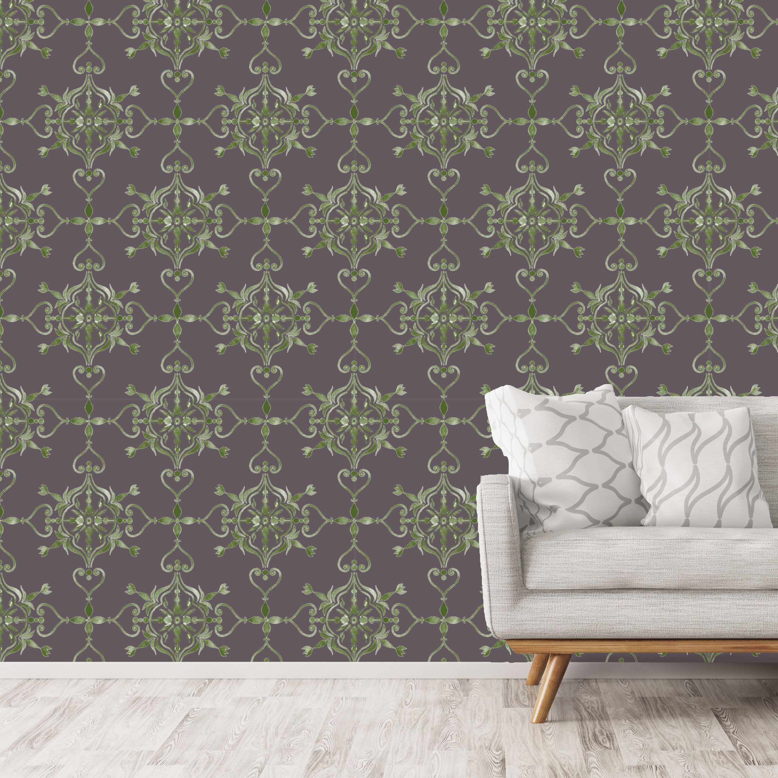 Classic Porpoise Wallpaper by Monor Designs, 24"x144" - Contemporary - Wallpaper - by Limitless ...