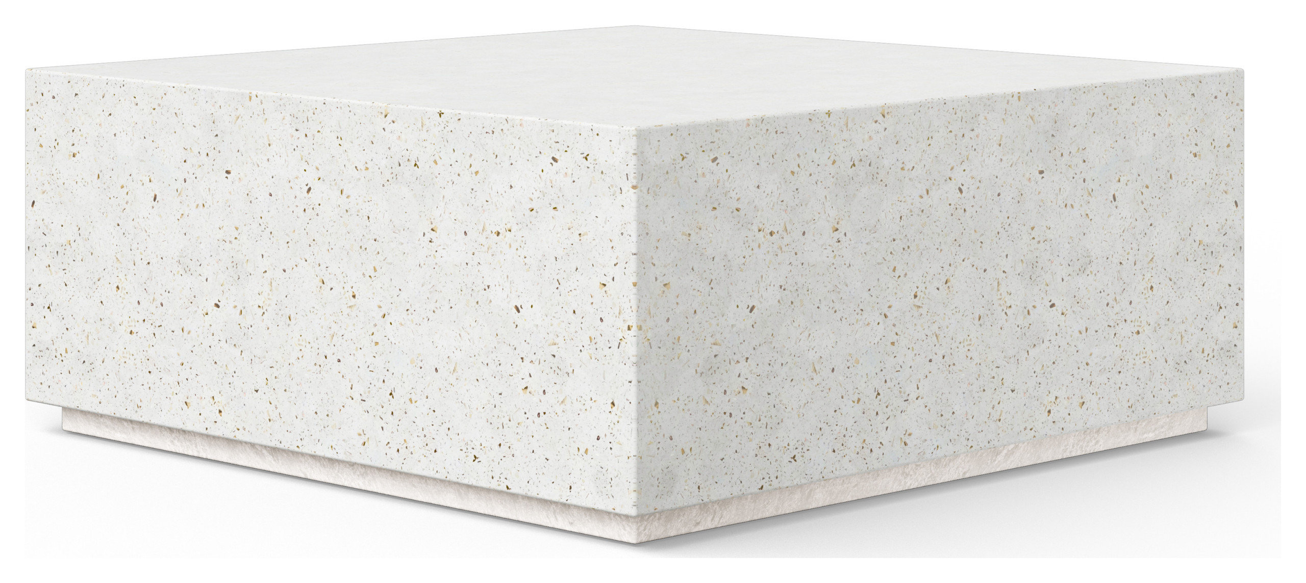 Bloc Ivory Terrazzo Concrete Made Outdoor Square Coffee Table ...