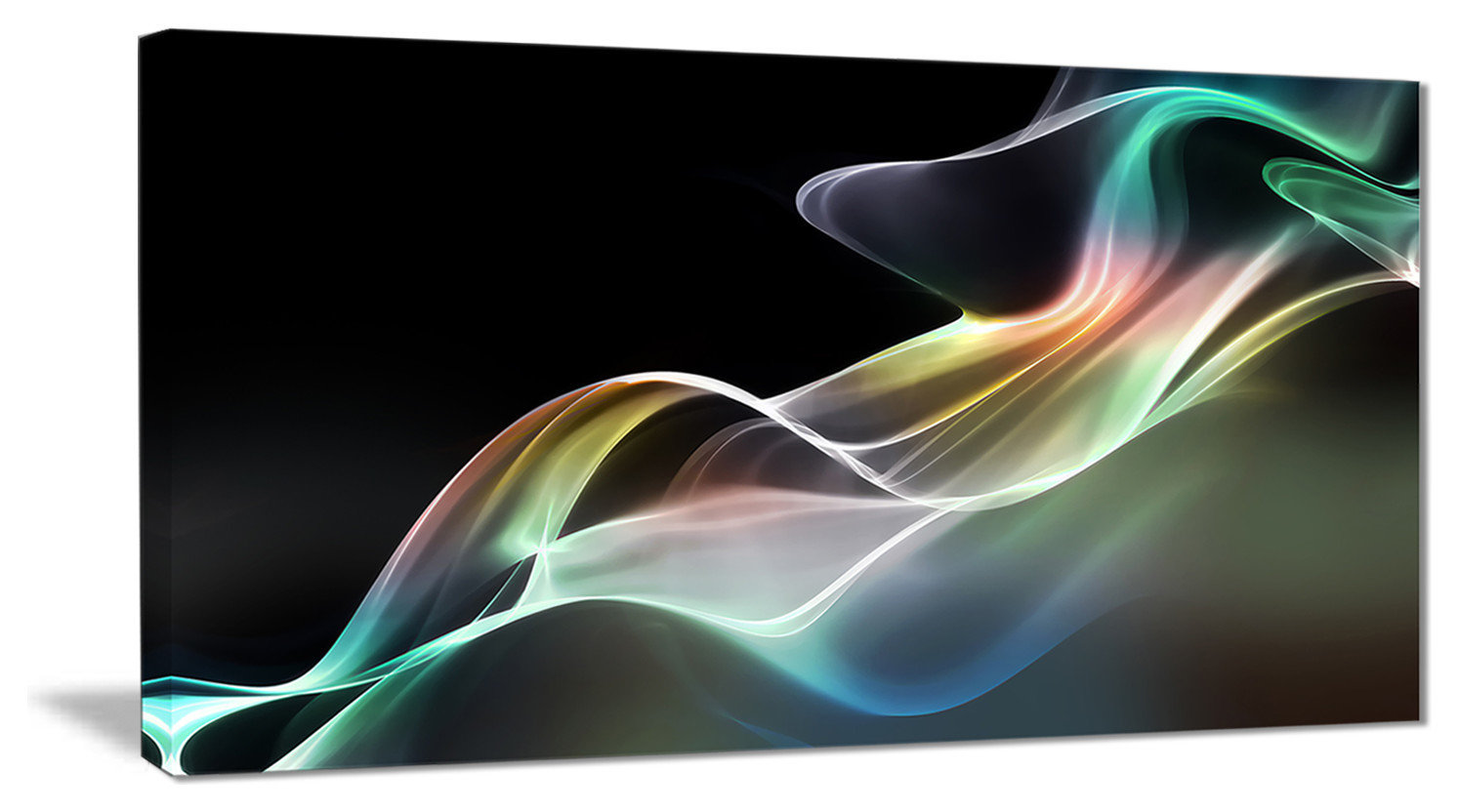 "Abstract Smoke Reflection" Abstract Digital Art Canvas Print, 40"x20 ...