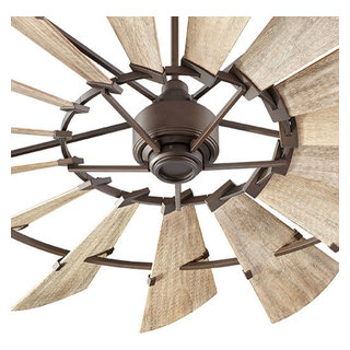 Windmill 72" Ceiling Fan, Weathered Oak Blade - Contemporary - Ceiling ...