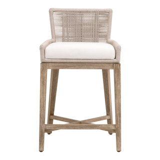Overlay Natural Gray Mahogany Counter Stool - Beach Style - Bar Stools ...