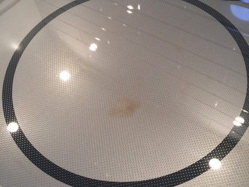 Induction cooktop discoloration spots.