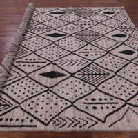 8' 8" X 9' 9" Moroccan Hand-Knotted Wool On Wool Rug - Q16161, 8' 8" X ...