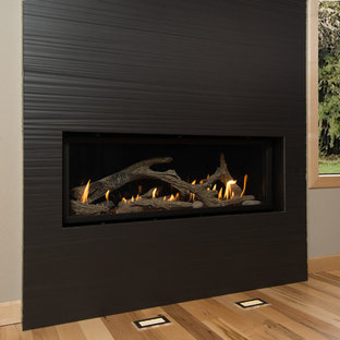 Black Tile Fireplace | Houzz
