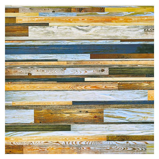 Blue Yellow Wood 3D Wall Panels - Eclectic - Wall Panels - by Dundee ...
