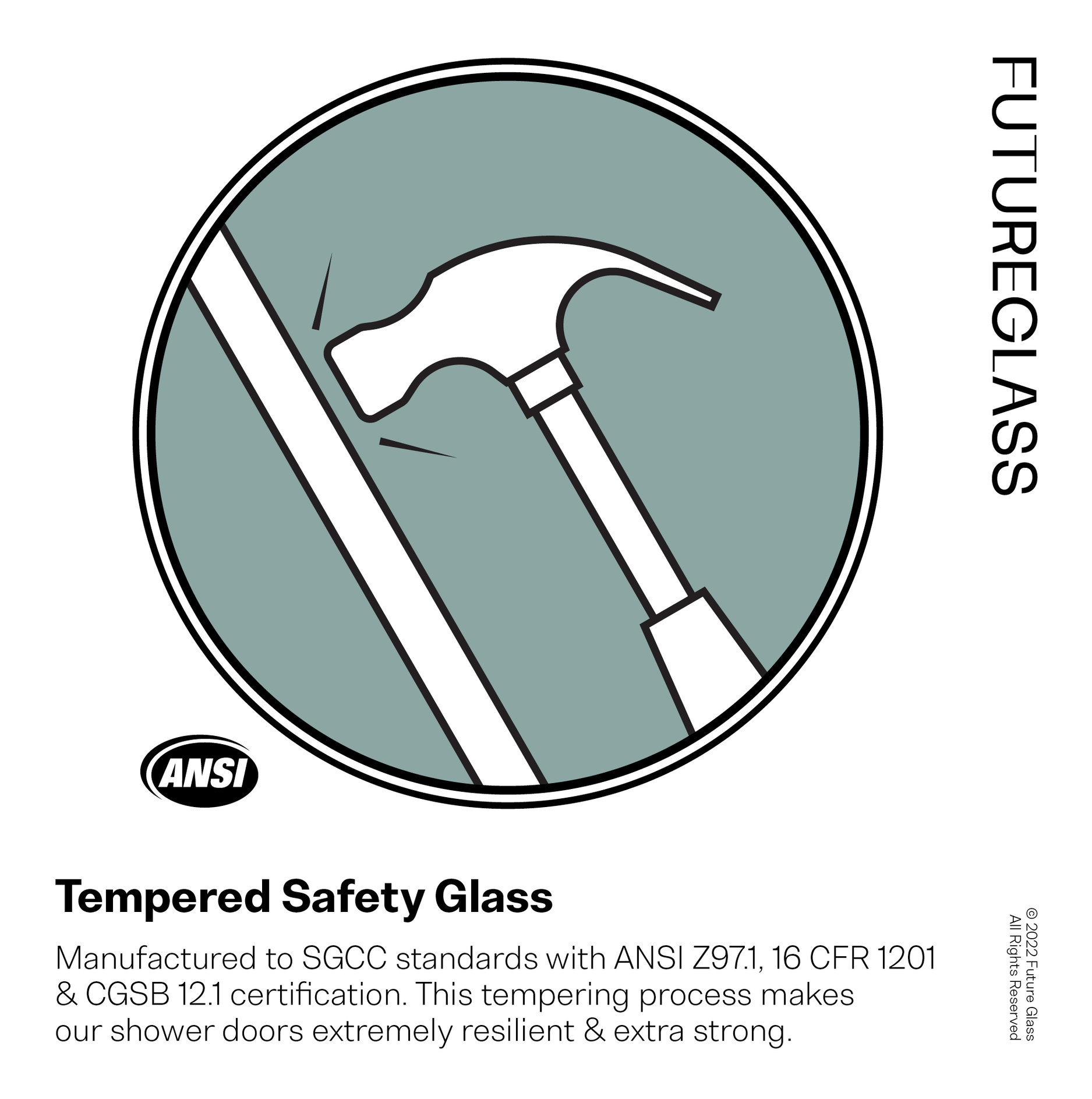 30"x86.75" Frameless Shower Door, Arched Fluted Single Fixed Panel ...