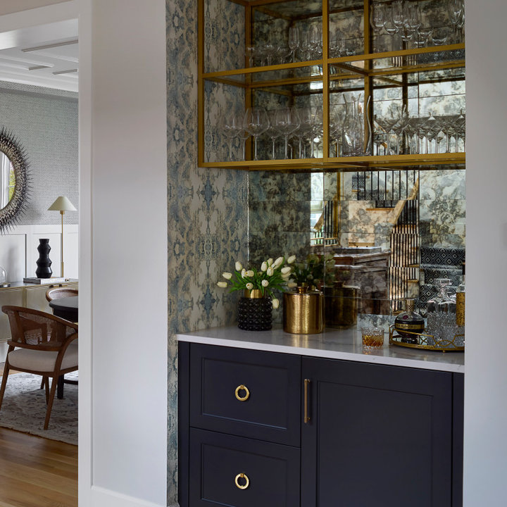 75 Beautiful Home Bar with Mirror Splashback Ideas and Designs ...