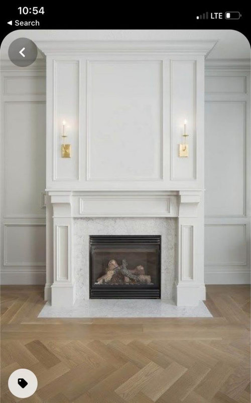 Paneling up Fireplace for Modern/Simple look