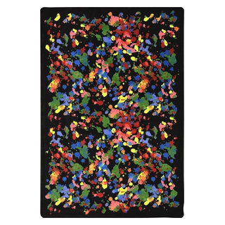 Kaleidoscope, Whimsical Area Rug, Splatter Paint, 5'4"X7'8", 5'4"x7'8 ...