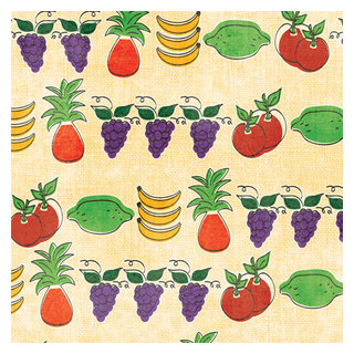 Bright Fruits Shelf Paper Drawer Liner, 120''x24'' roll - Contemporary ...