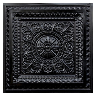 24"x24" D223 PVC Faux Tin Glue-up Ceiling Tiles Made of PVC, Set of 6 ...