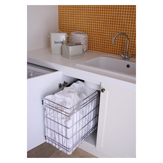 TANSEL Laundry Pull Out Wire Baskets - Modern - Laundry Room - by ...