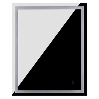 Lighted 1 Light Wall Mirror, White - Modern - Wall Mirrors - by ...