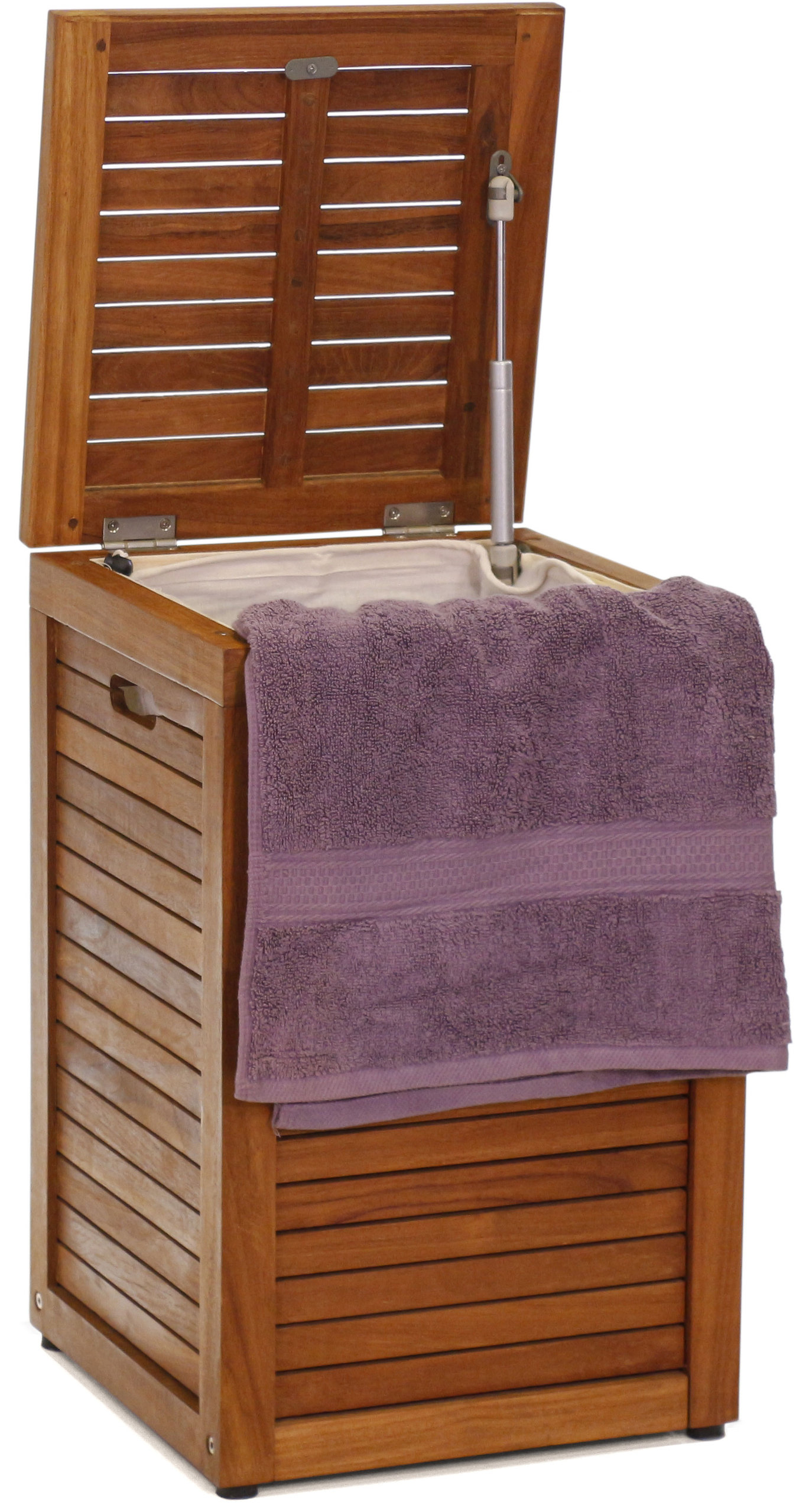 The Original Spa™ Medium Size Teak Laundry or Storage Hamper ...