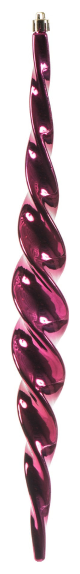 14.6" Berry Red Shiny Spiral Icicle 2/Bx - Contemporary - Christmas ...