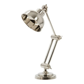 Light and Living Jefferson Lamp Base, Nickel, 12"x5"x14.5 ...