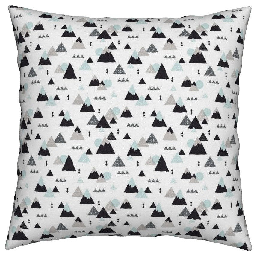 Geometric Triangle Indian Scandinavian Winter Throw Pillow ...