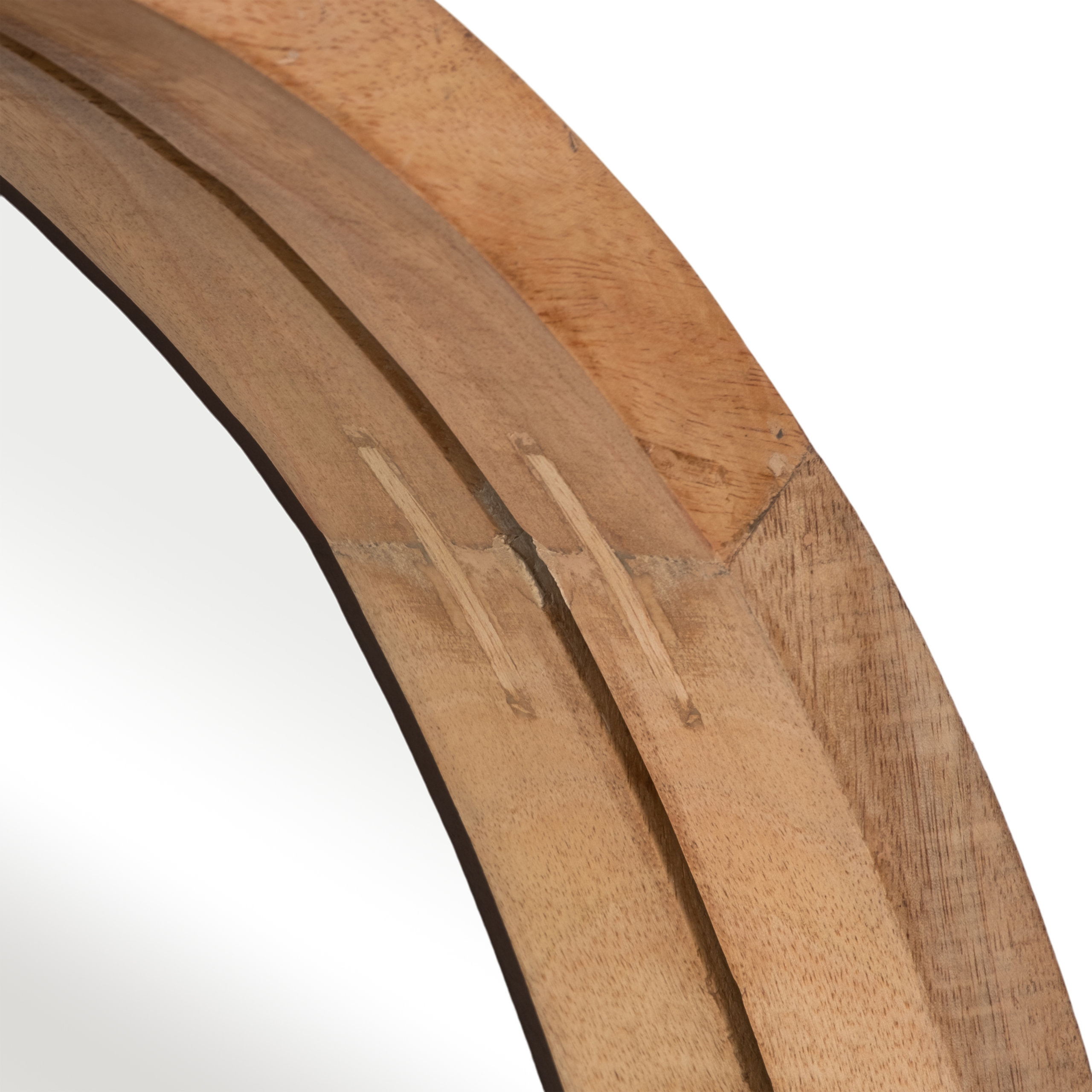24" Round Mirror, Brown - Rustic - Bathroom Mirrors - by GwG Outlet | Houzz