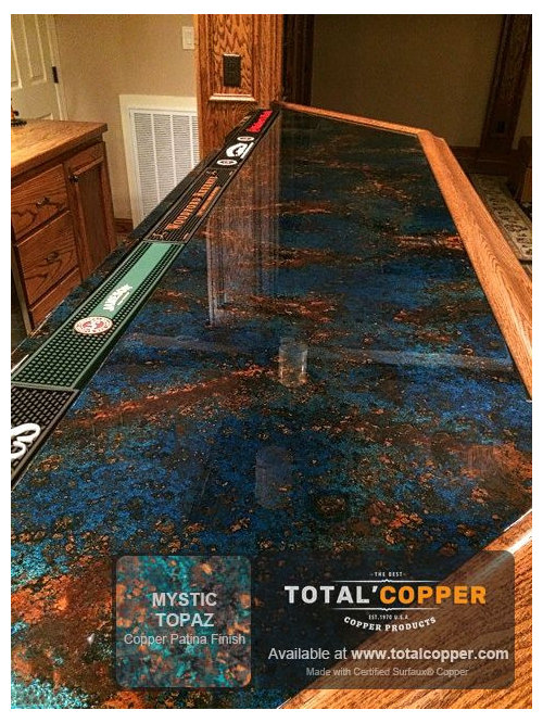 Custom copper bar top