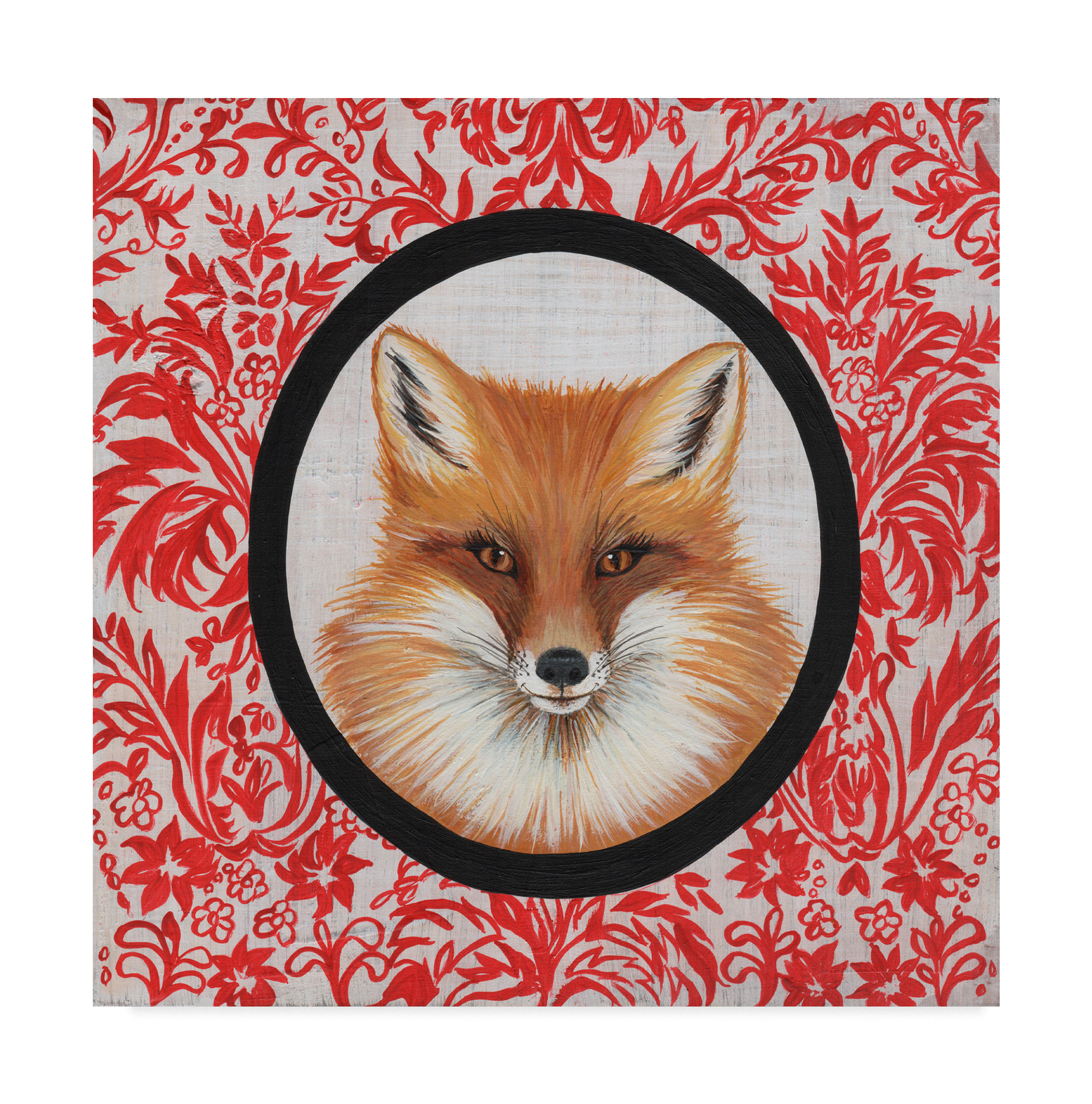 Gigi Begin 'Fox Portrait' Canvas Art, 24"x24" - Rustic - Prints And ...