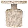 Hand-Woven Water Hyacinth Table, Whitewashed - Tropical - Side Tables ...