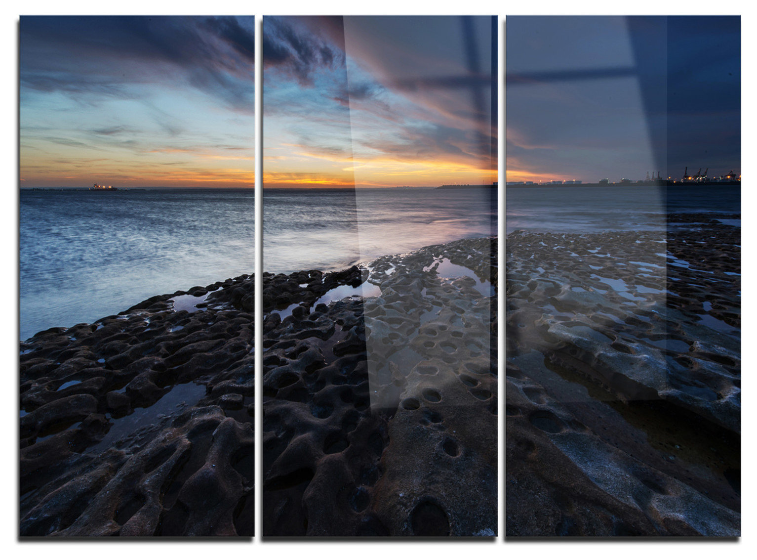 "La Perouse Beach Sydney" Metal Wall Art, 3 Panels, 36"x28", 36"x28" 3 ...
