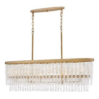 Burnished Gold LED Linear Pendant from the Rubina Collection, 48.000 ...