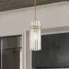Eva 1 Light Crystal Glass Rod Mini Pendant Chandelier - Contemporary ...