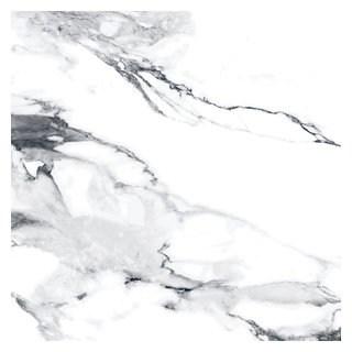 Crash Matt White Marble Effect Floor Tiles - Bathroom - Other - by ...