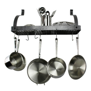 Handcrafted 30" Bookshelf Wall Rack w Curved Arms & 12 Hooks Hammered ...