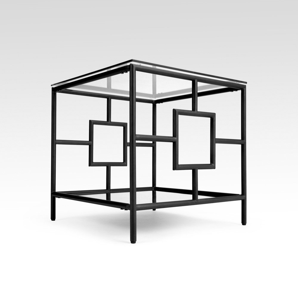 Moss End Black Metal Table, Mirror Shelf - Transitional - Side Tables And End Tables - by Home ...