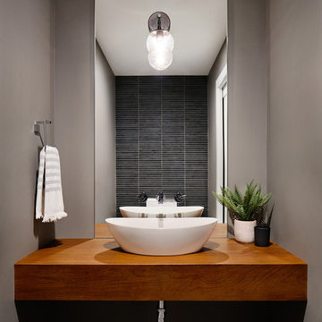 75 Mid-Century Modern Powder Room Ideas You'll Love - May, 2026 | Houzz