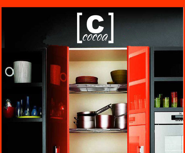 Cocoa Kitchen Labels Vinyl Wall Decal, 12 in. - Contemporary - Wall ...